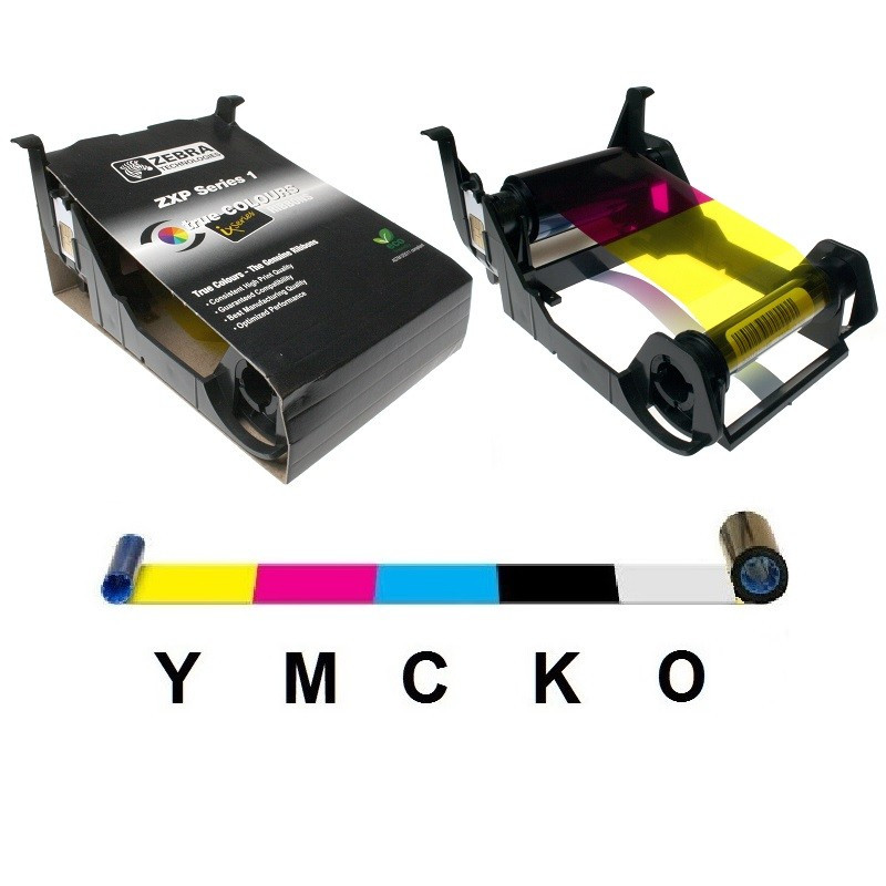 Ribbon color ZEBRA 800011-140 5 paneles YMCKO 100 impresioness para ZXP ...